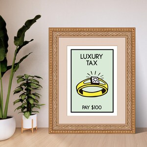 Personalised Monopoly Engagement Wedding Poster - Etsy