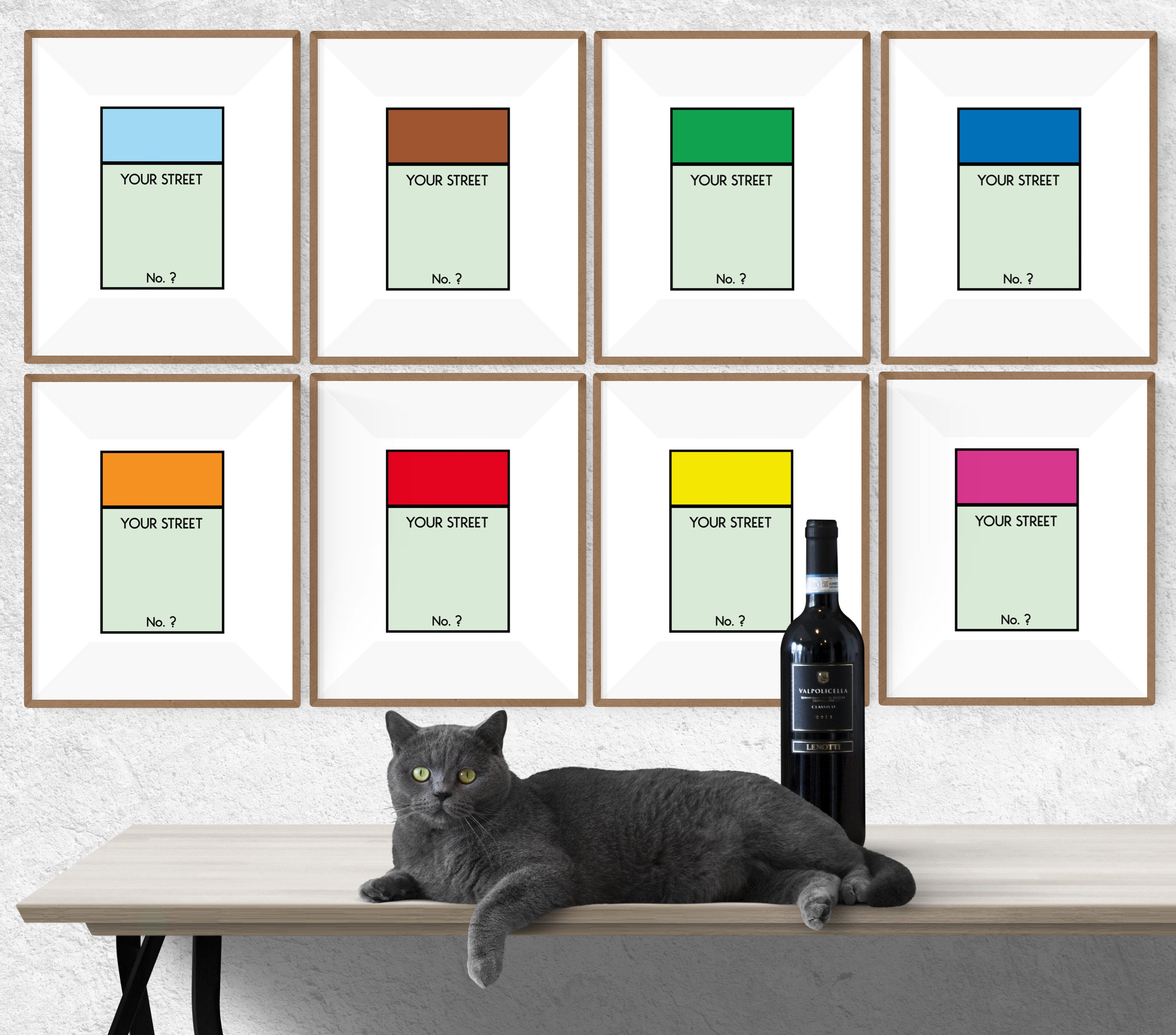 Personalised Monopoly Print Wall Art Poster Custom Property - Etsy UK