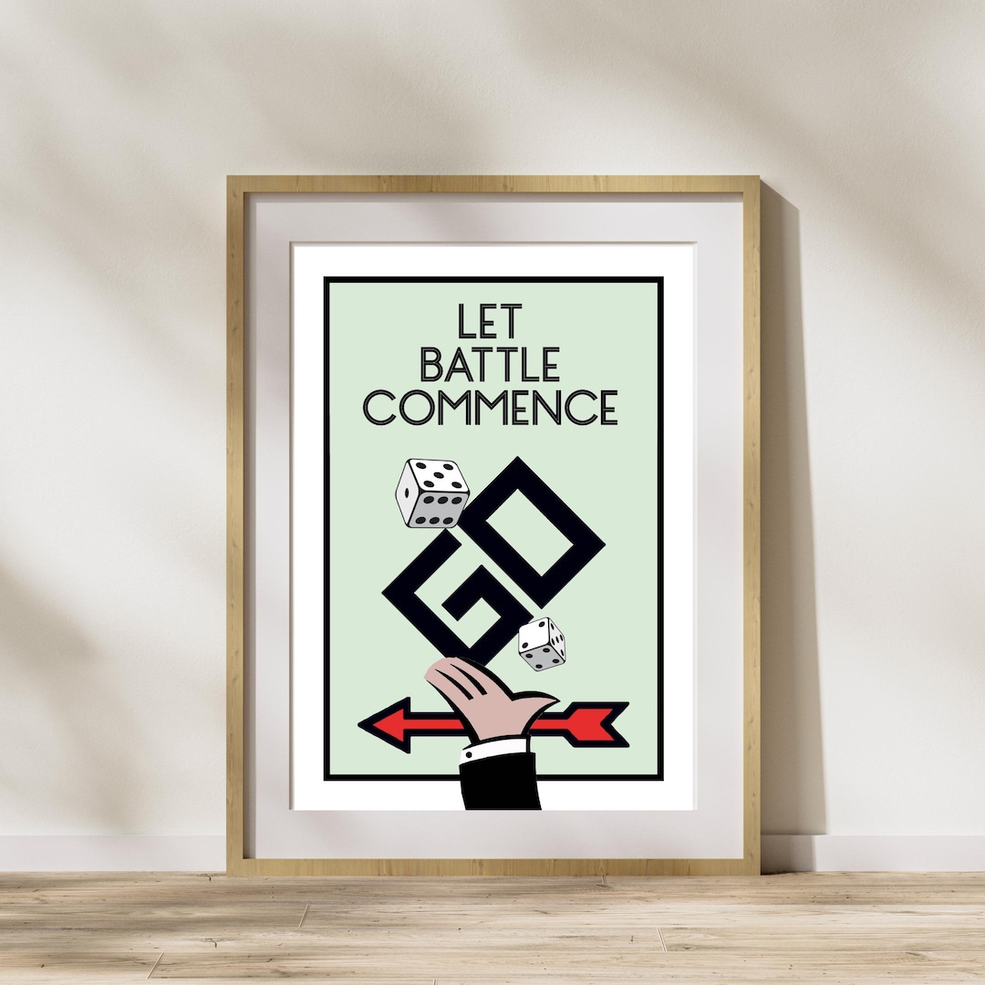 Digital Download "let Battle Commence" Motivational Monopoly-inspired ...