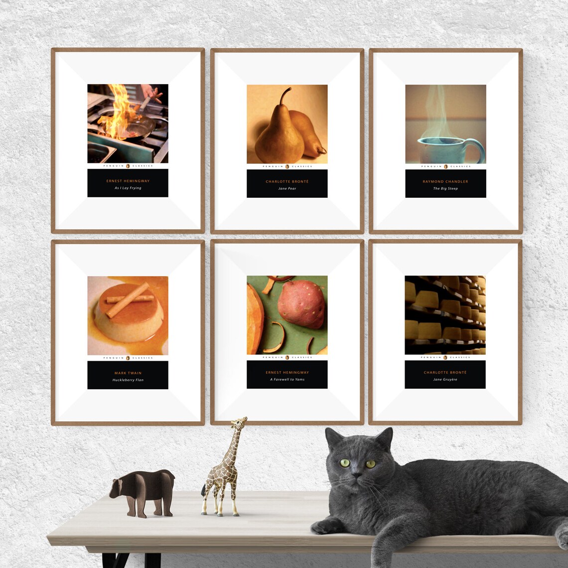 Set of 3 6 or 9 Literary Title Food Pun Posters. Mock Penguin - Etsy