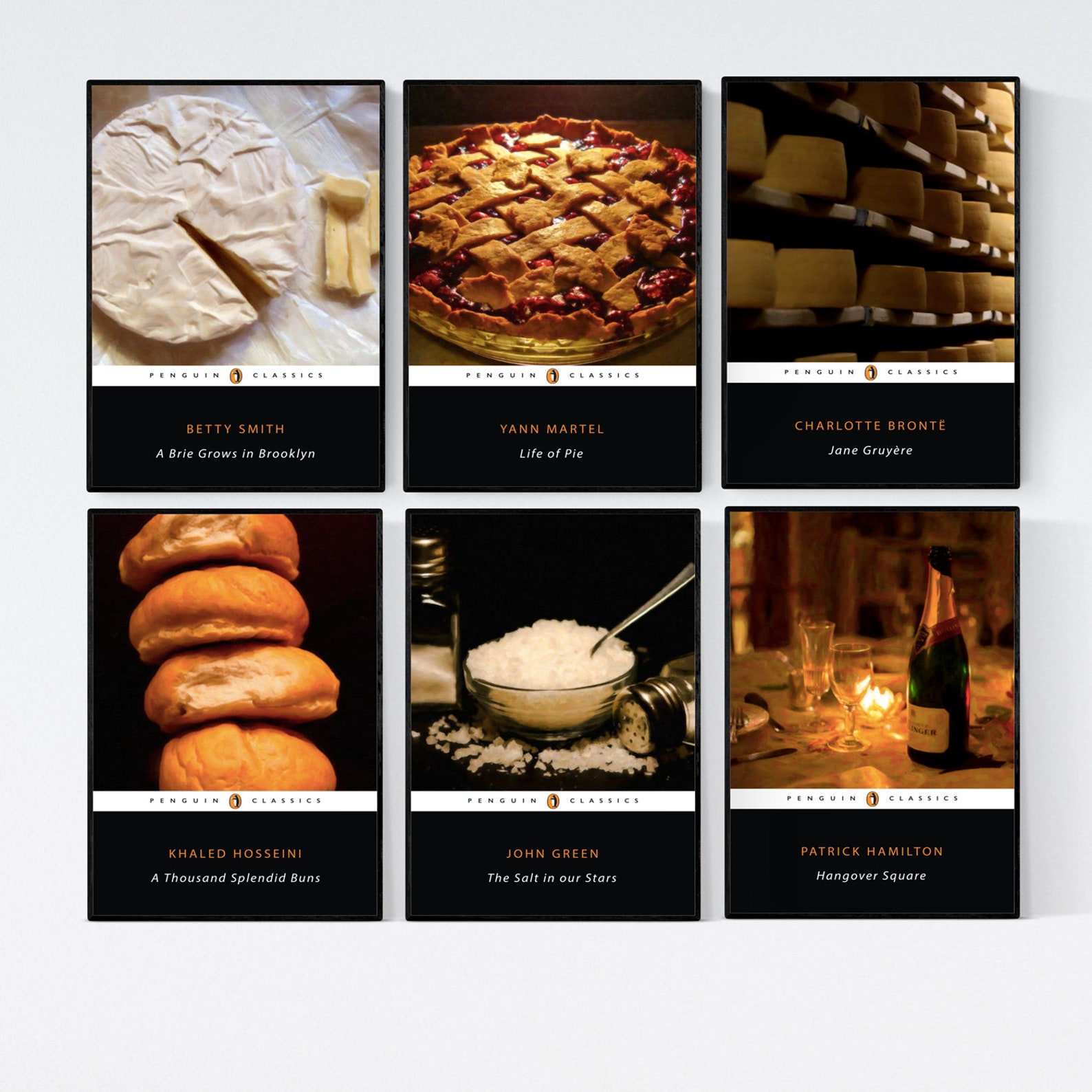 Set of 3 6 or 9 Literary Title Food Pun Posters. Mock Penguin - Etsy