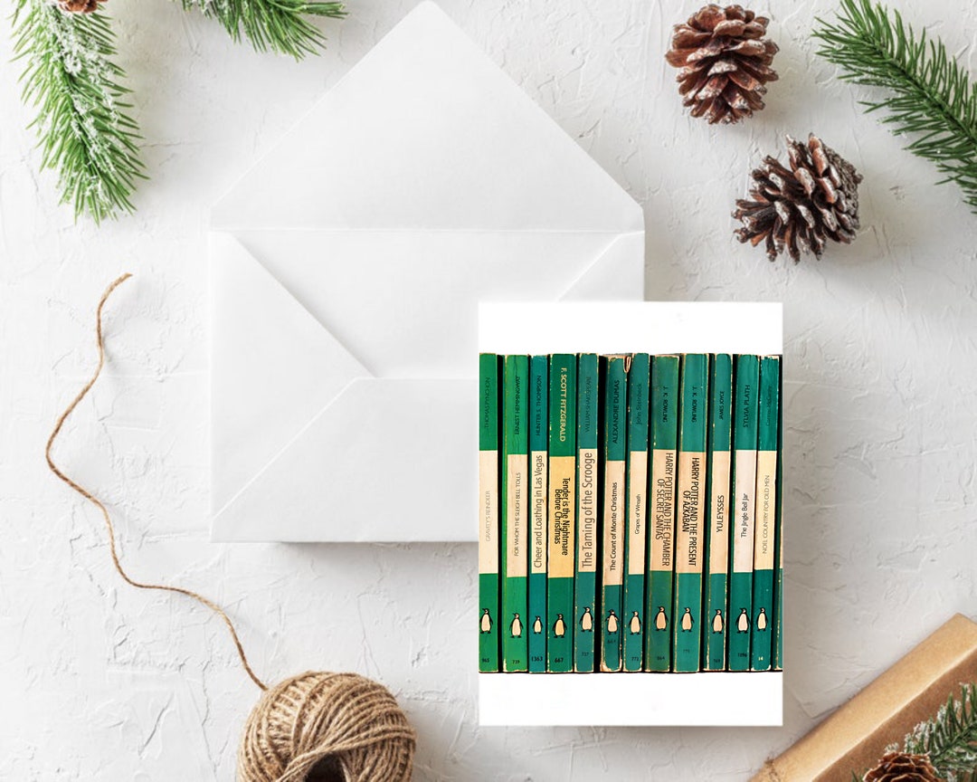 Christmas Pun Book Titles Set of 5 or 10 Christmas Cards With Envelopes ...