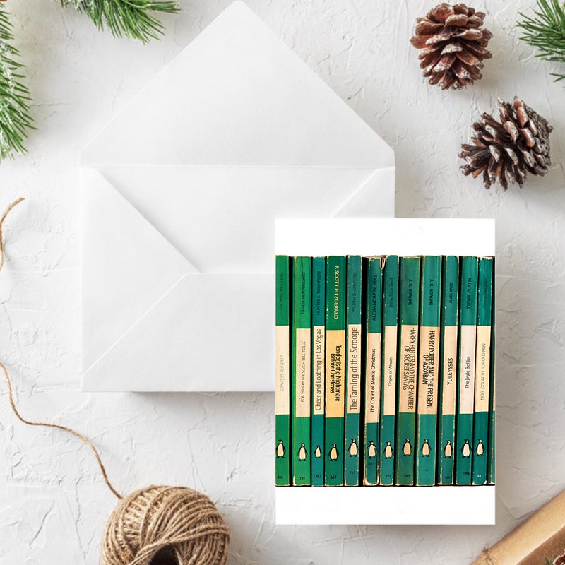Book Theme Holiday Card - Etsy UK