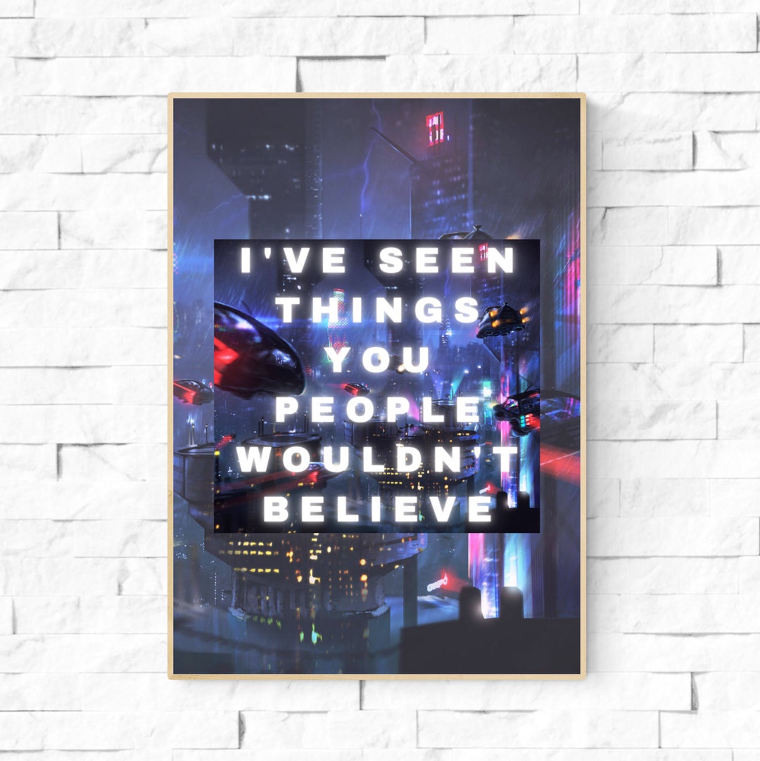 Blade Runner Poster, Harrison Ford Wall Art. Movie Poster Gift. Tears ...