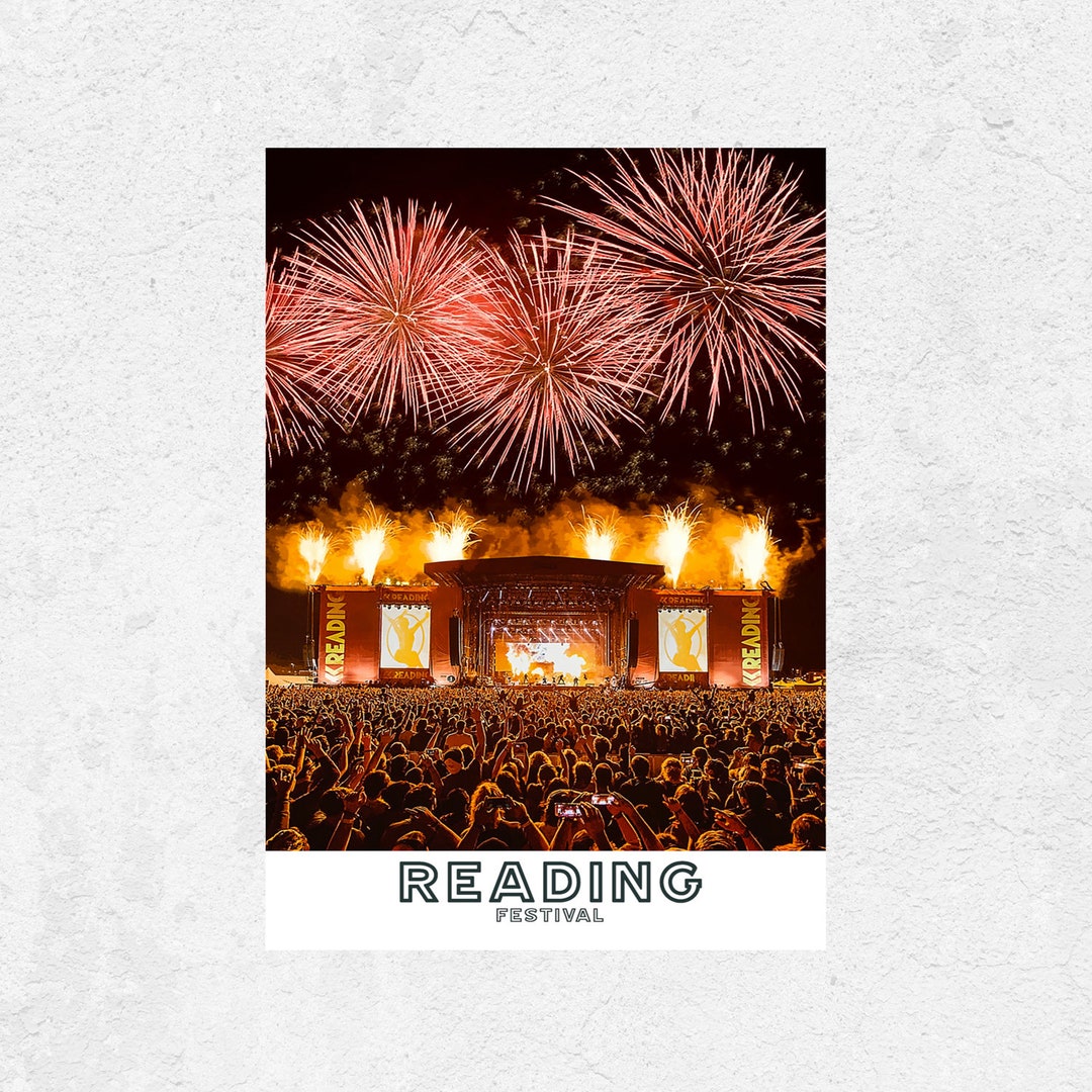 Reading Festival Stage at Night Fine Art Print Festival Poster - Etsy