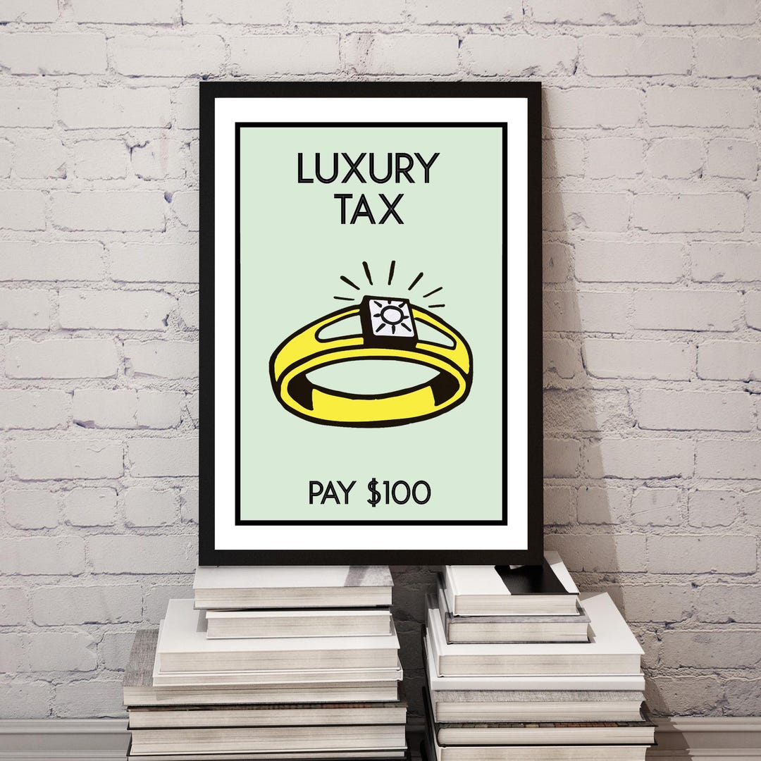 Digital Download Monopoly Print Wall Art Poster Luxury Tax Monopoly ...