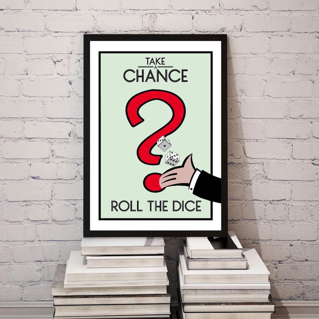 Digital Download "take a Chance, Roll the Dice" Motivational Monopoly ...