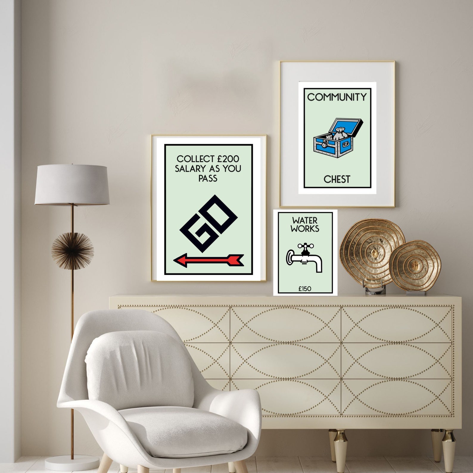 Set of 3 Monopoly Posters - Etsy