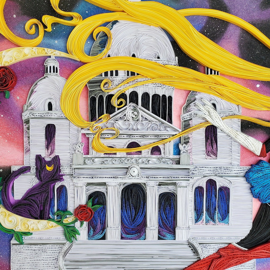 Sailor Moon Wall Art Sailor Moon Fan Art Paper Quilling Art - Etsy