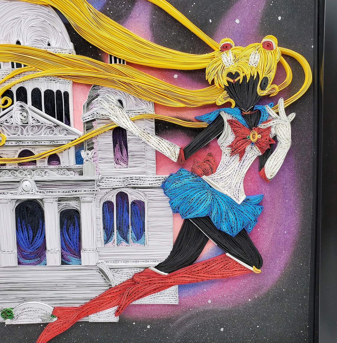 Sailor Moon Wall Art Sailor Moon Fan Art Paper Quilling Art - Etsy