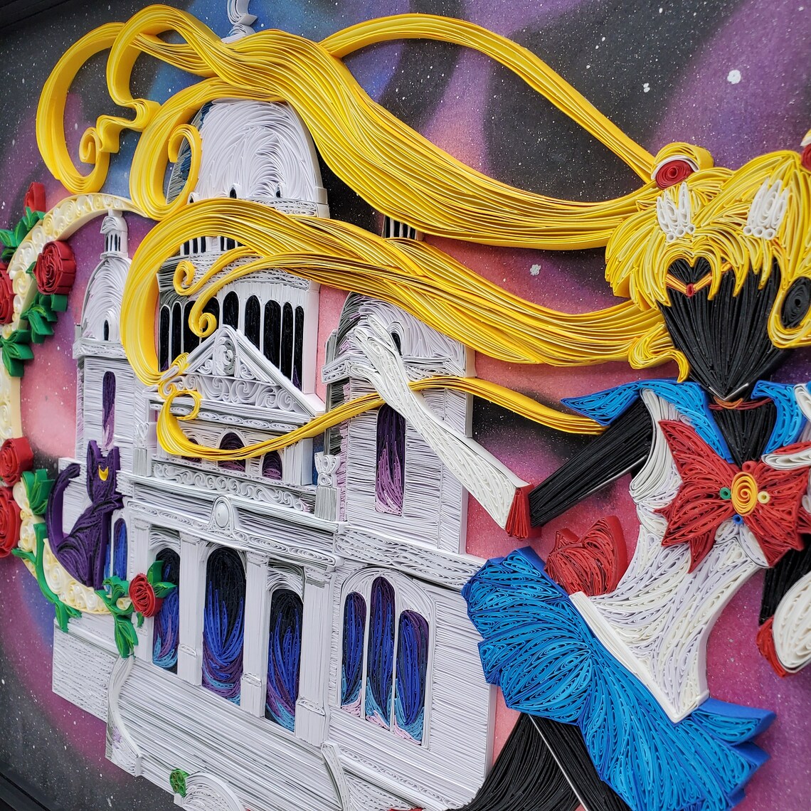 Sailor Moon Wall Art Sailor Moon Fan Art Paper Quilling Art - Etsy