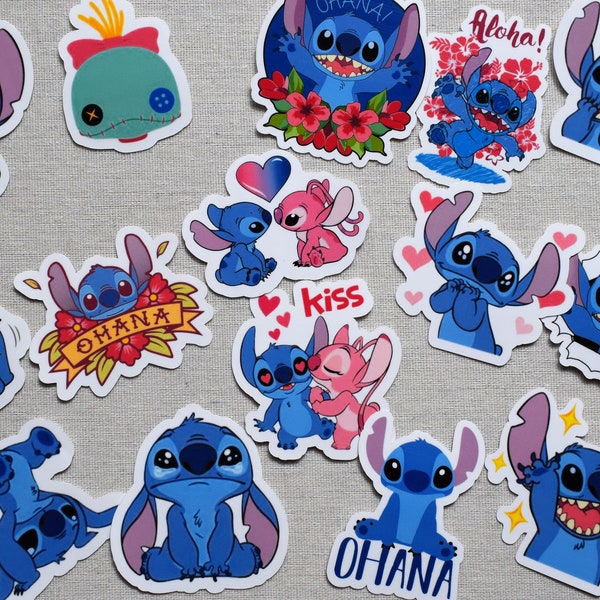 Stitch Stickers for Water Bottle - Etsy
