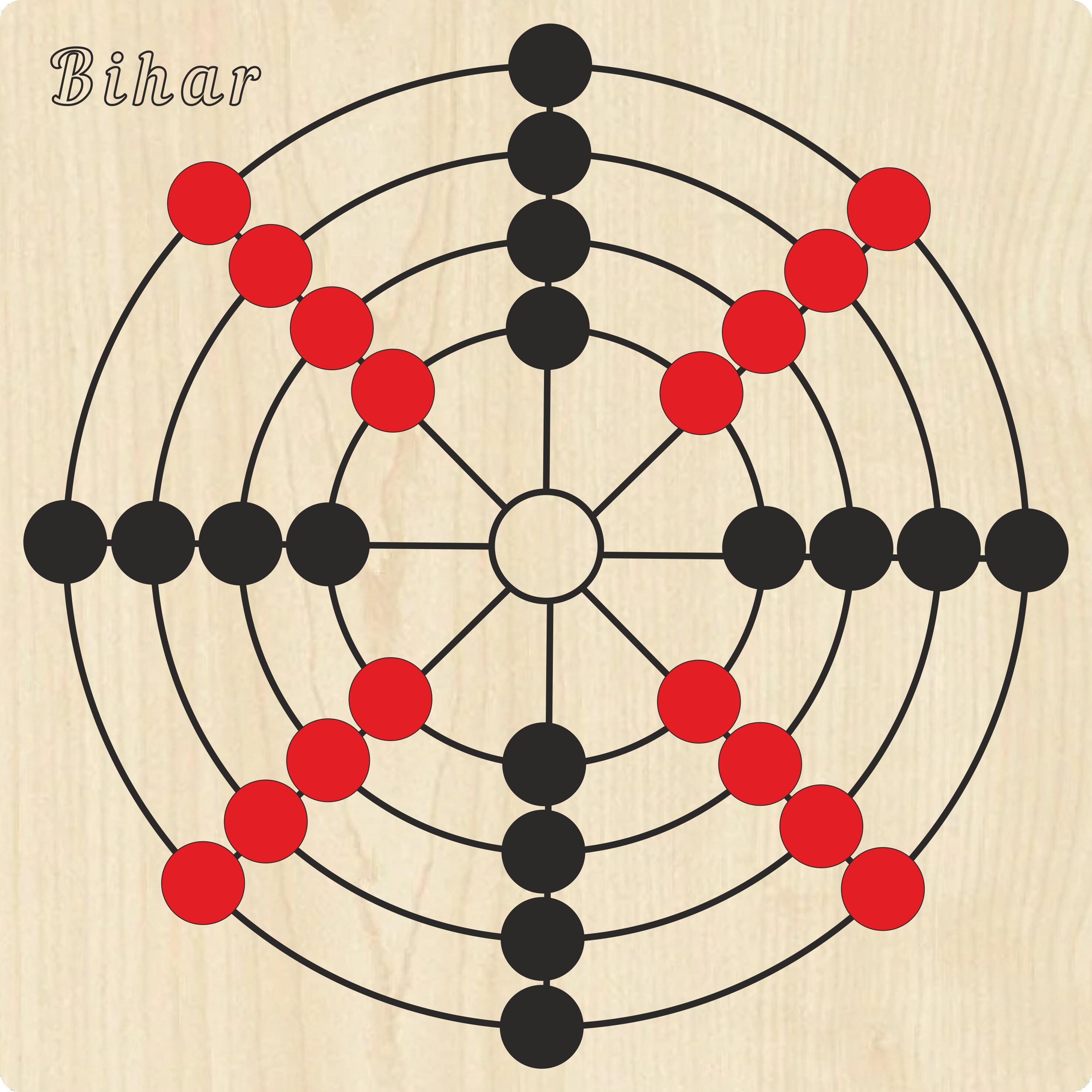 Wooden Intelligence Games 5 Pcs, Dama Surakarta Bihar 9 Taş 3 Taş - Etsy
