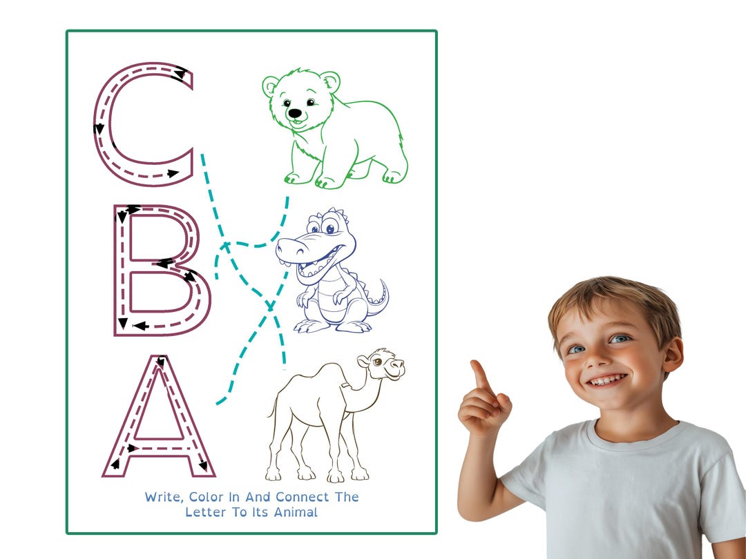 ALPHABET ANIMALS, Letter Tracing Fun for Preschoolers & Toddlers ...