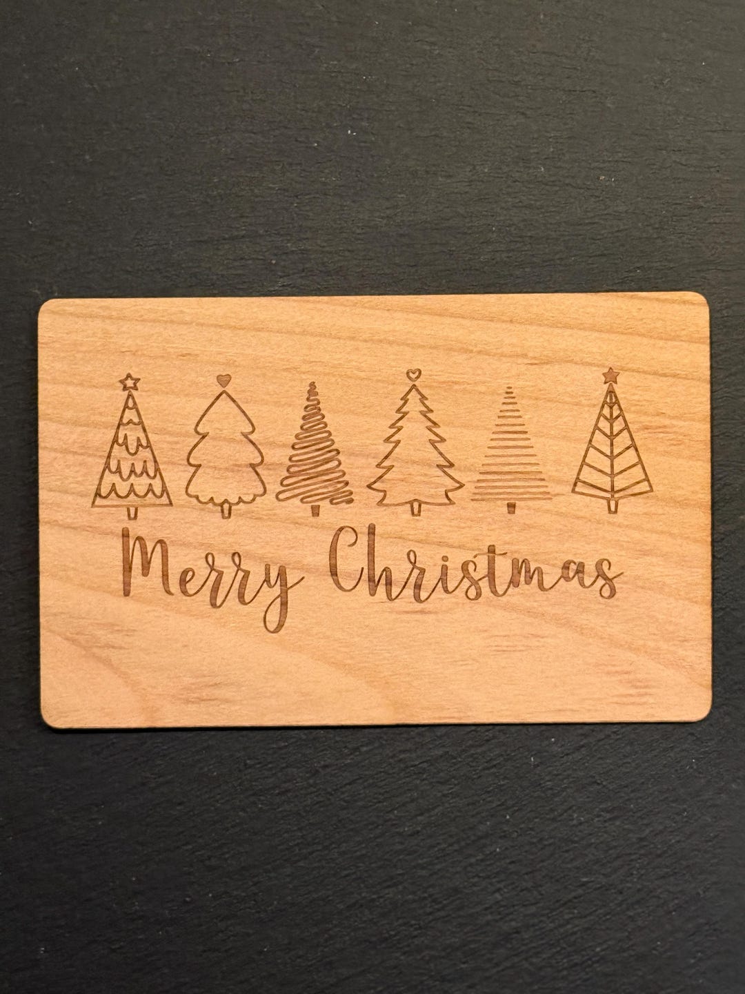 Greeting Card Made of Wood Gift Card Christmas Card Wooden Gift Card ...