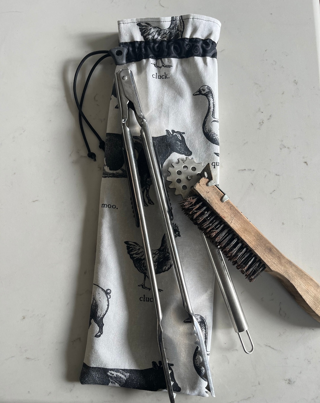 BBQ Tool Bag Drawstring Closure Canvas Lined Pouch - Etsy