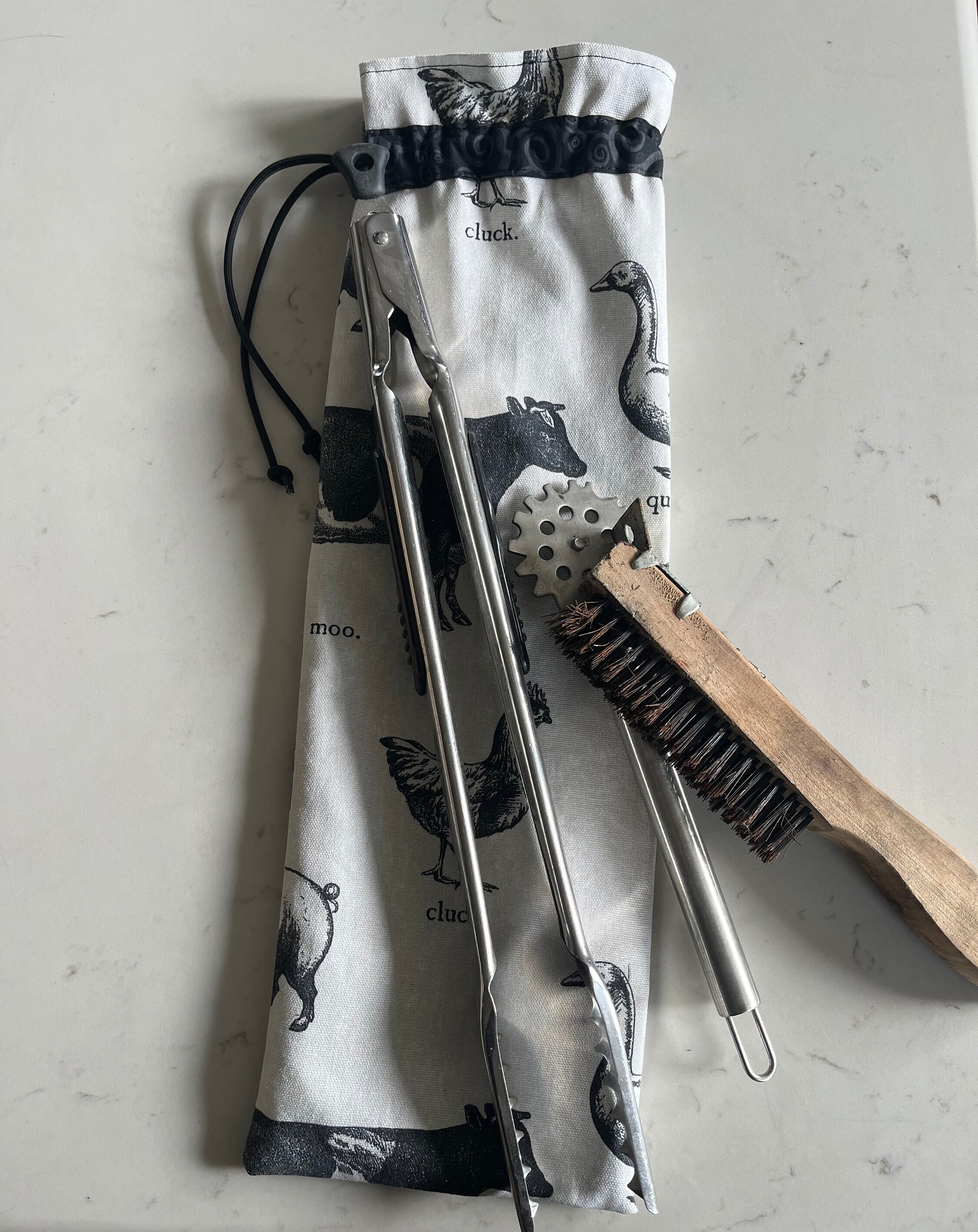 BBQ Tool Bag Drawstring Closure Canvas Lined Pouch - Etsy