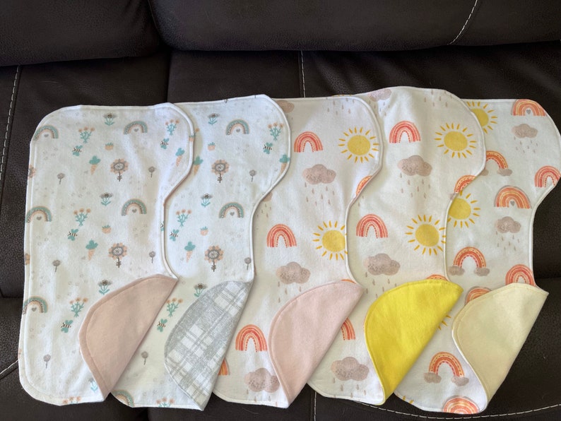 Soft Flannel Baby Burp Drool Cloths | Shower Gift - Etsy