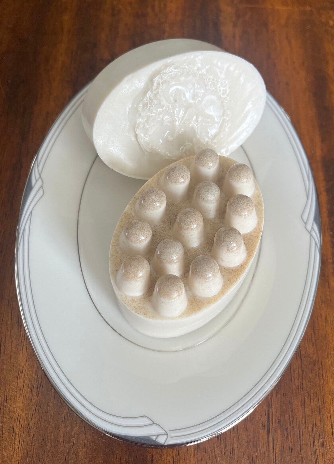 Massage Loofah Exfoliator Oatmeal Base Soap Bar - Etsy