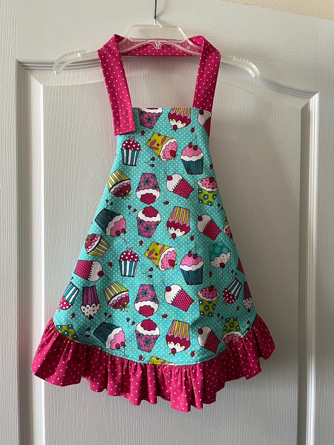 Kids Chef Apron Adjustable Lined With Ruffle Children 2-6 Years - Etsy