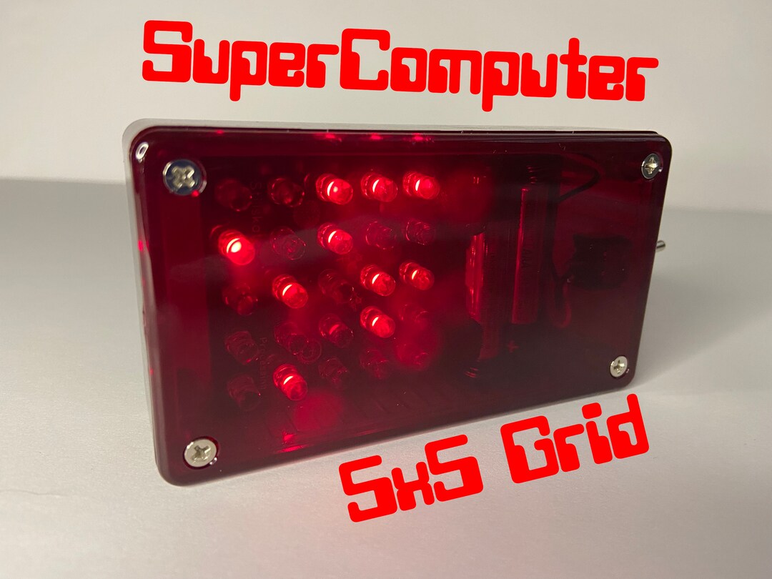 Supercomputer - Retro Computing - Random Flashing Lights Red Case White ...