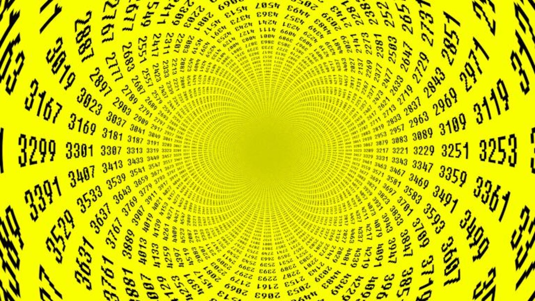 Yellow and Black Prime Number Spiral | Mathematics | Number Theory ...