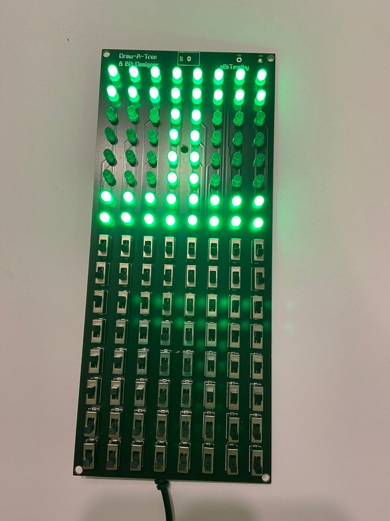 Lo Fi Pixel Art Drawing Grid 8 X 8 LED Drawing 8 Bit 64 LED - Etsy