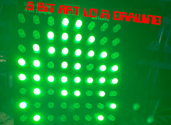 8 Bit Art With Grid