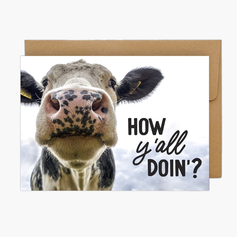 How Y'all Doing Greeting Card Funny Card Get Well Soon - Etsy