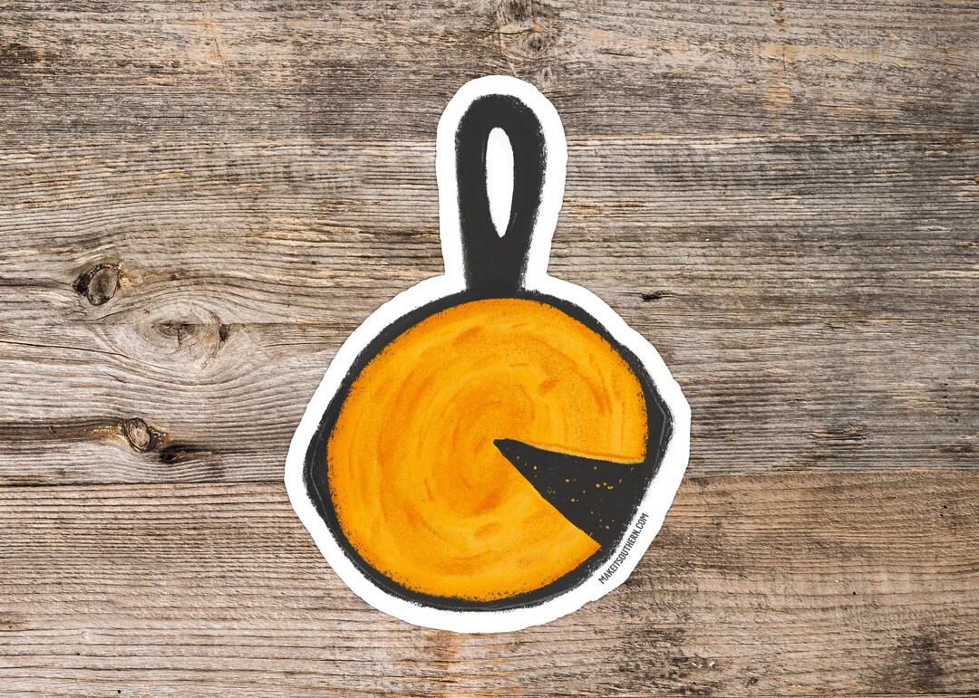 Cornbread Sticker, Food Sticker, Shiny Sticker, Cute Stickers, Funny ...