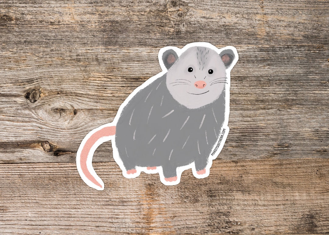 Opossum Sticker, Possum Sticker, Opossum Stickers, Shiny Sticker, Cute ...