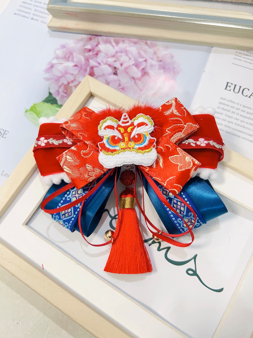 Lunar New Year Bow, Traditional Chinese Style Bow, Hanfu Accessories ...