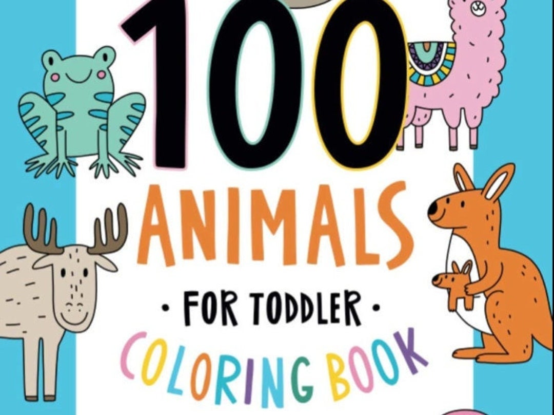 Animal Coloring Book - 100 Pages for Kids - Etsy