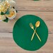 Solid Green Round Placemat: Fabric Dinner Table Mat (14 Inches) - Etsy