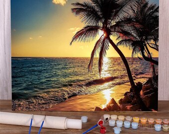 Paint by Number Beach - Etsy