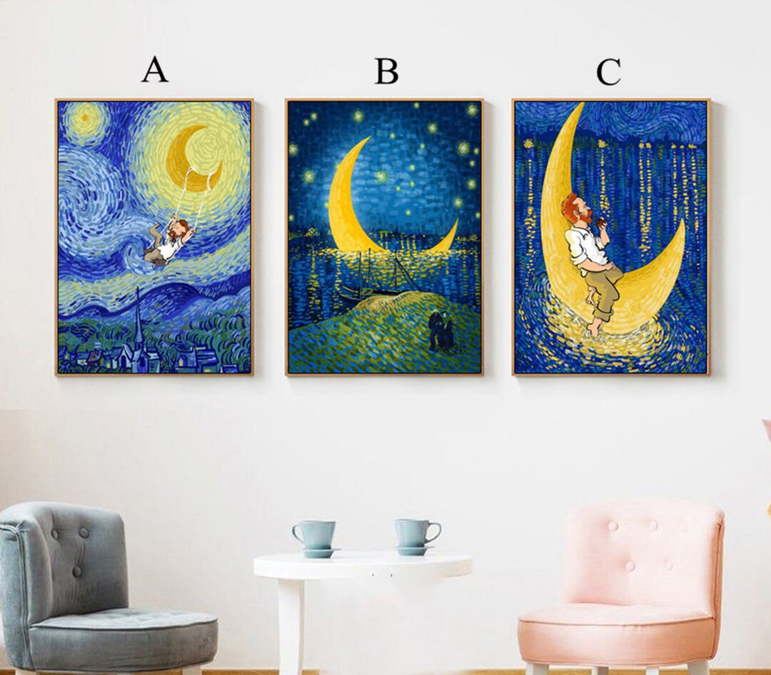 Moon Dream Paint by Number Numbers Kitpersonalized - Etsy