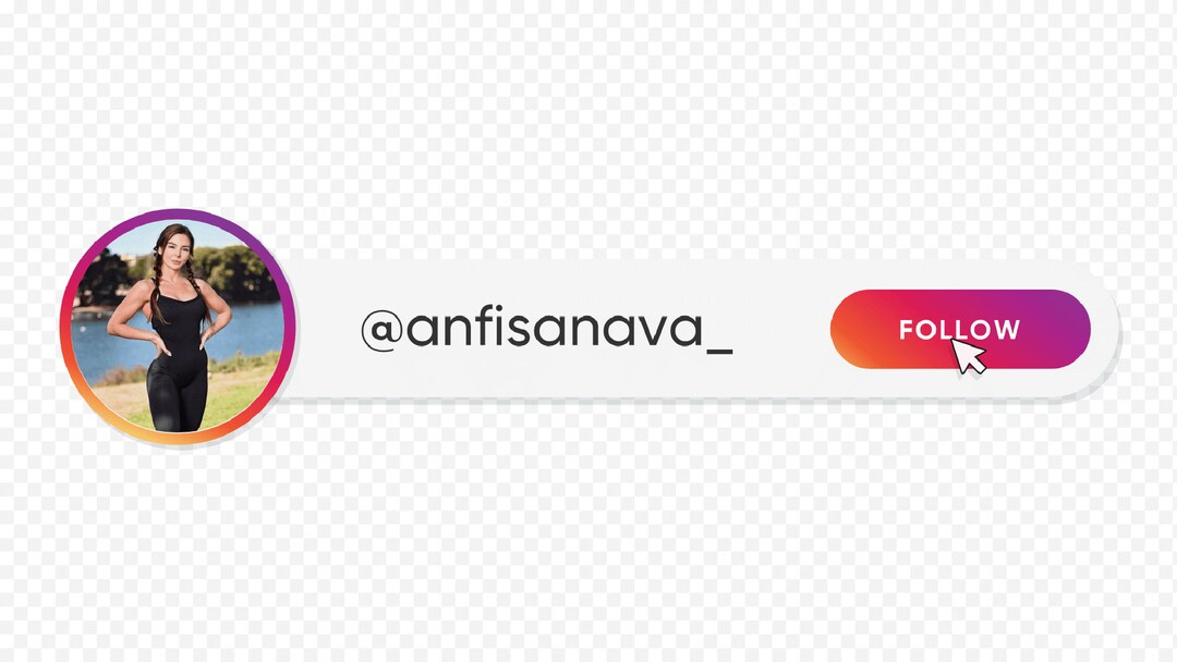 Custom Animated Instagram Follow White Overlay - Etsy