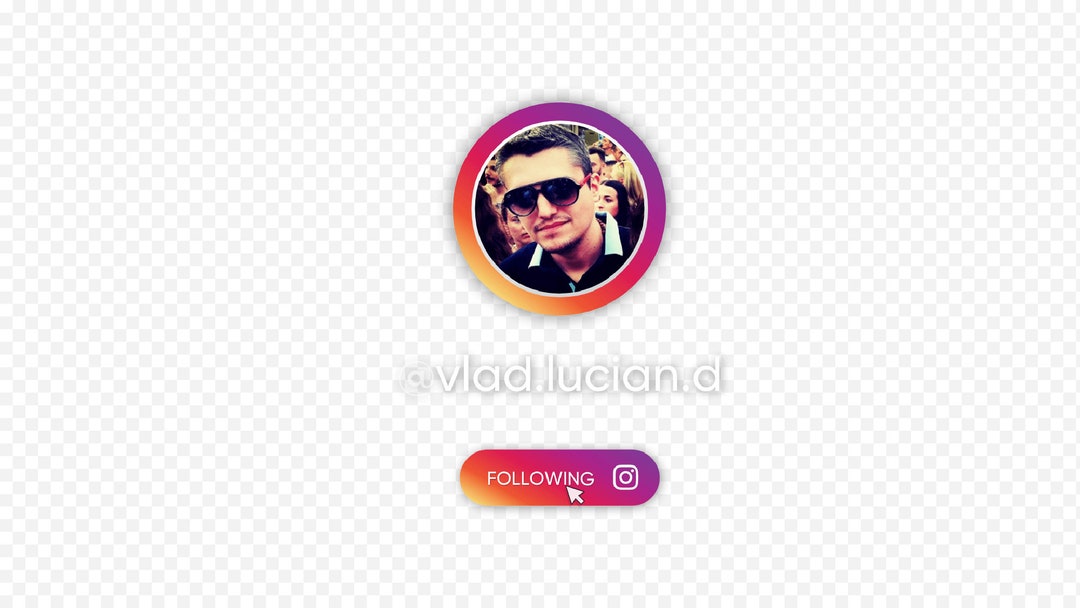 Custom Animated Instagram Follow Portrait Overlay - Etsy