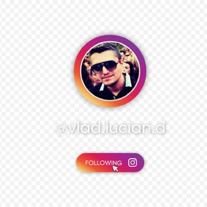Custom Animated Instagram Follow Portrait Overlay - Etsy