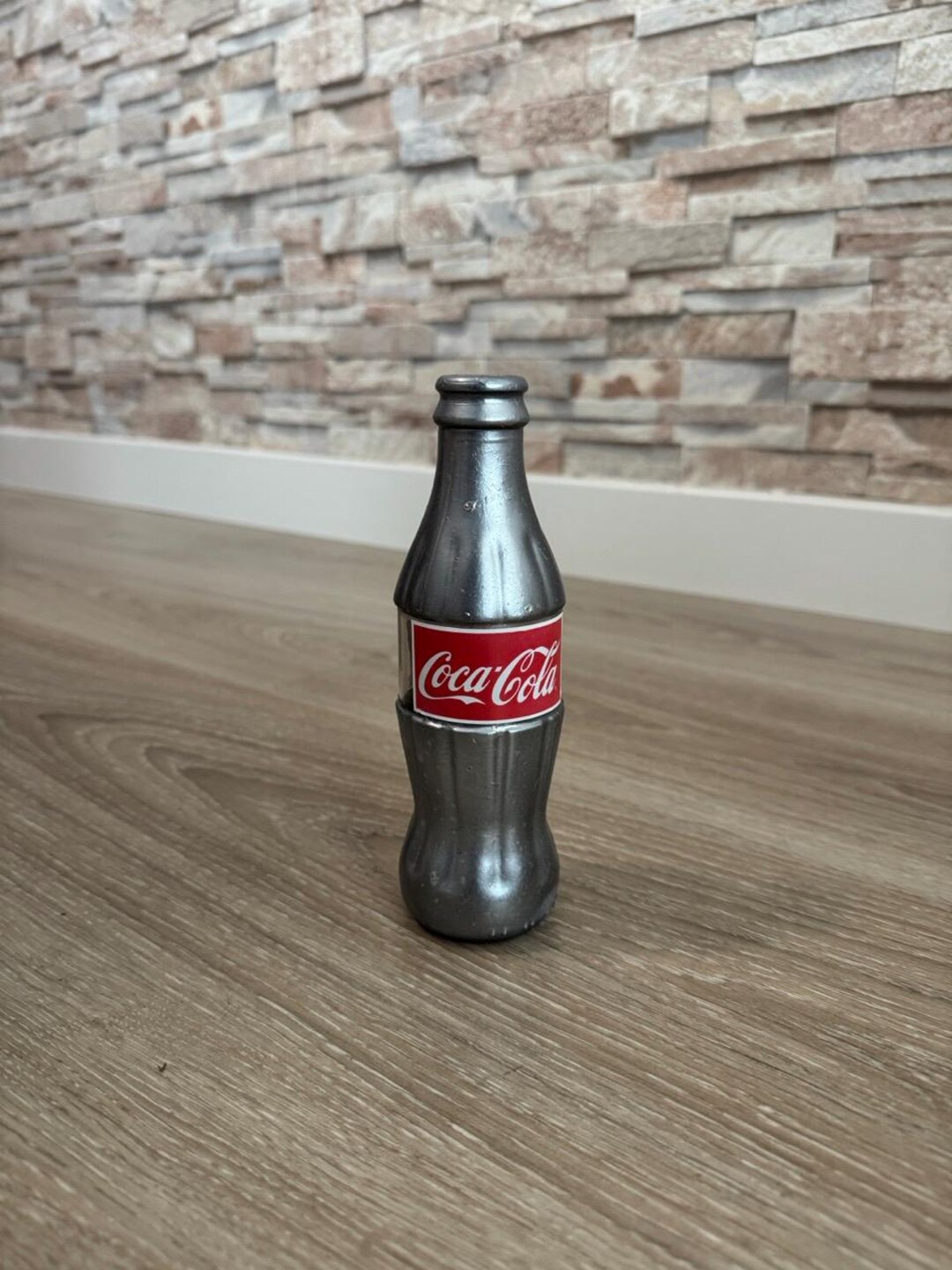 Hand Painted Coca Cola Bottle Art, Silver Signed Sculpture - Etsy