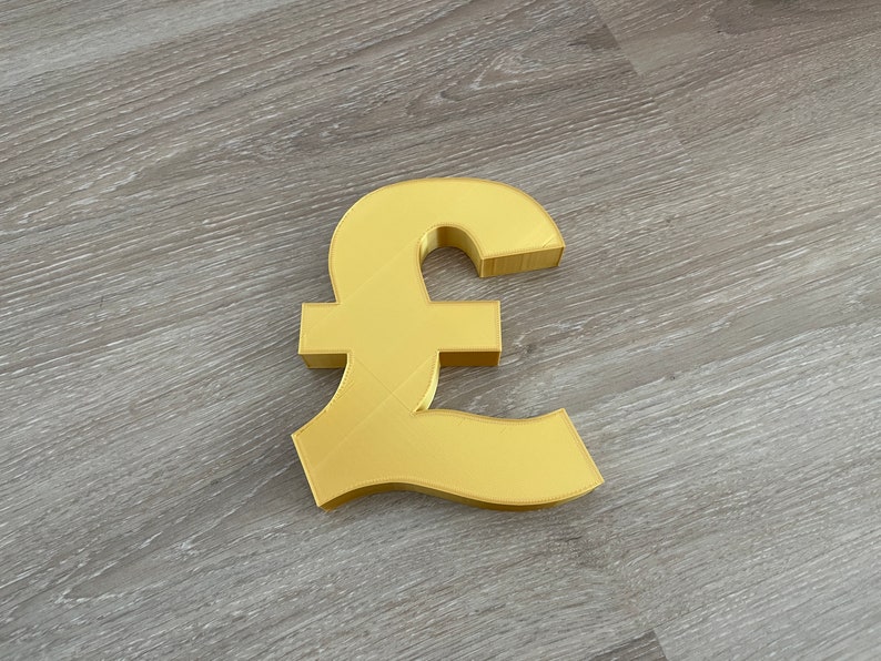 Pound Symbol 3D Printed 6.2" Gold - Etsy