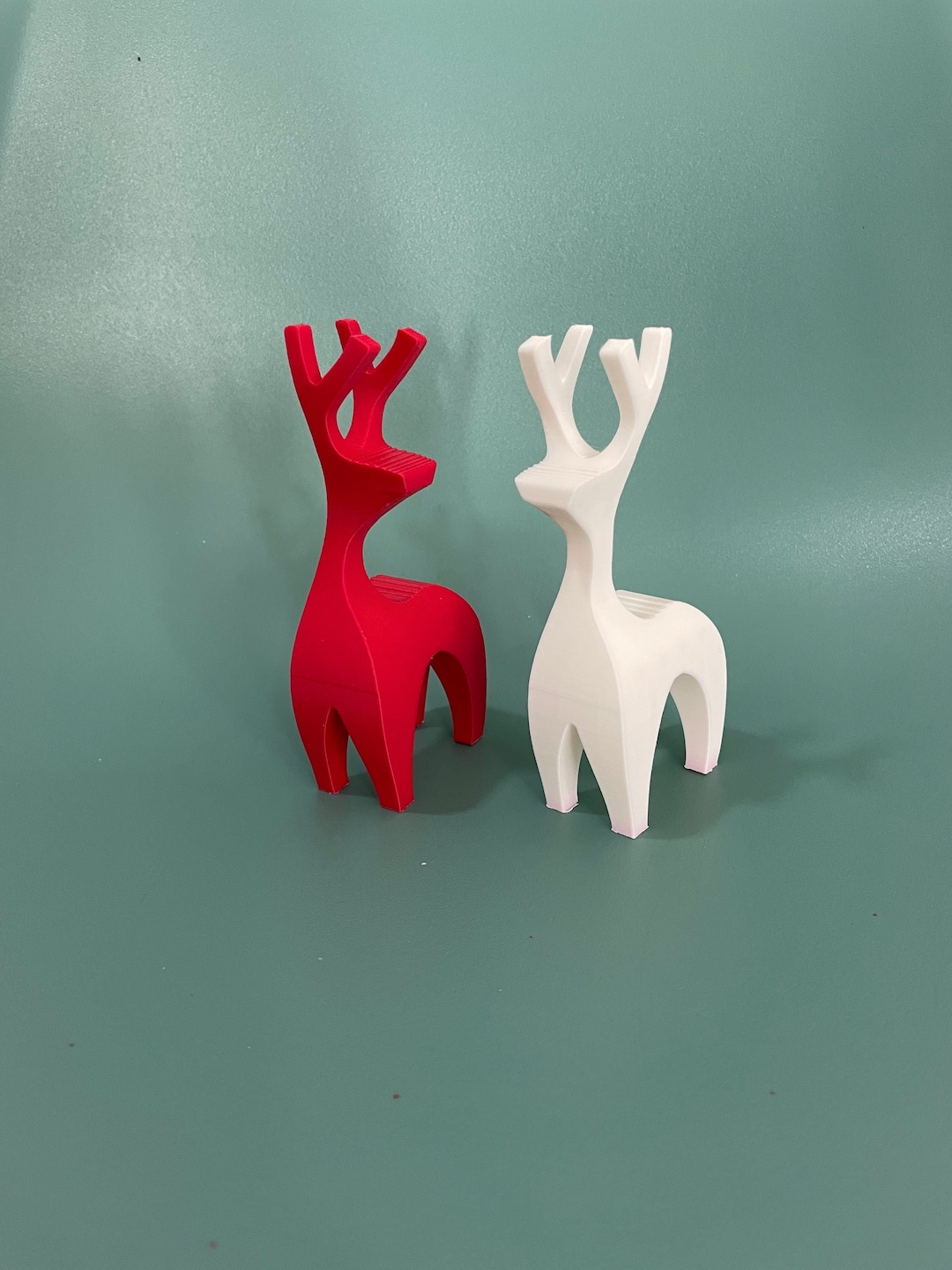 Pair of Cute Reindeer 3D Printed - Etsy