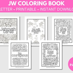 JW Coloring Book Jw Coloring Pages Jw Printable Coloring Book Jw Adult ...