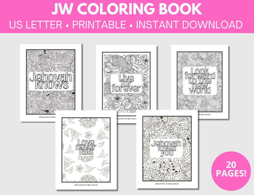 JW Coloring Book Jw Coloring Pages Jw Printable Coloring Book - Etsy Canada