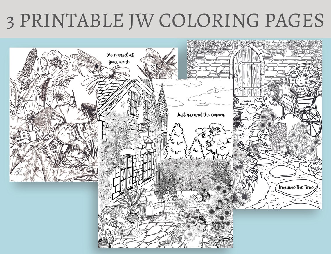Jw Coloring Pages Jw Coloring Page Jw Adult Coloring JW Kids - Etsy ...