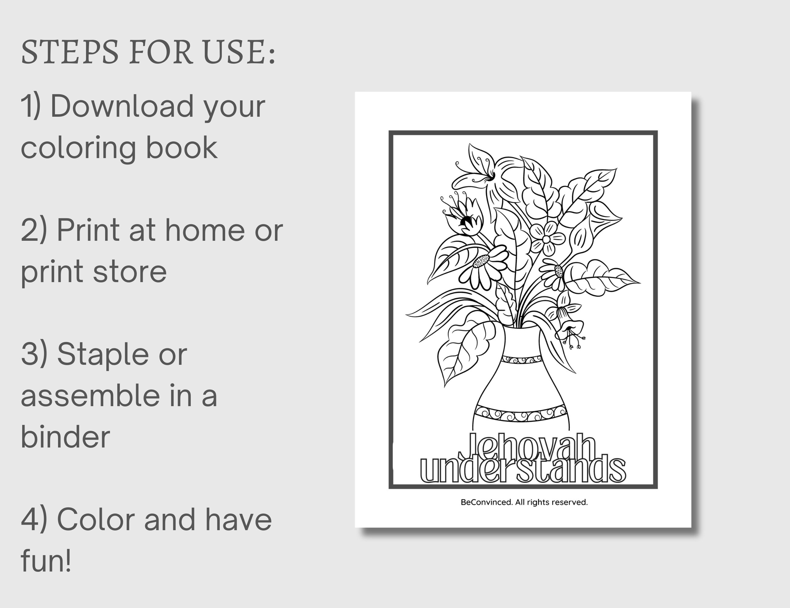 JW Coloring Book Jw Coloring Pages Jw Printable Coloring Book Jw Adult ...