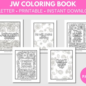 JW Coloring Book Jw Coloring Pages Jw Printable Coloring Book Jw Adult ...
