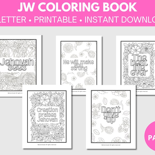 Jw Coloring Pages - Etsy