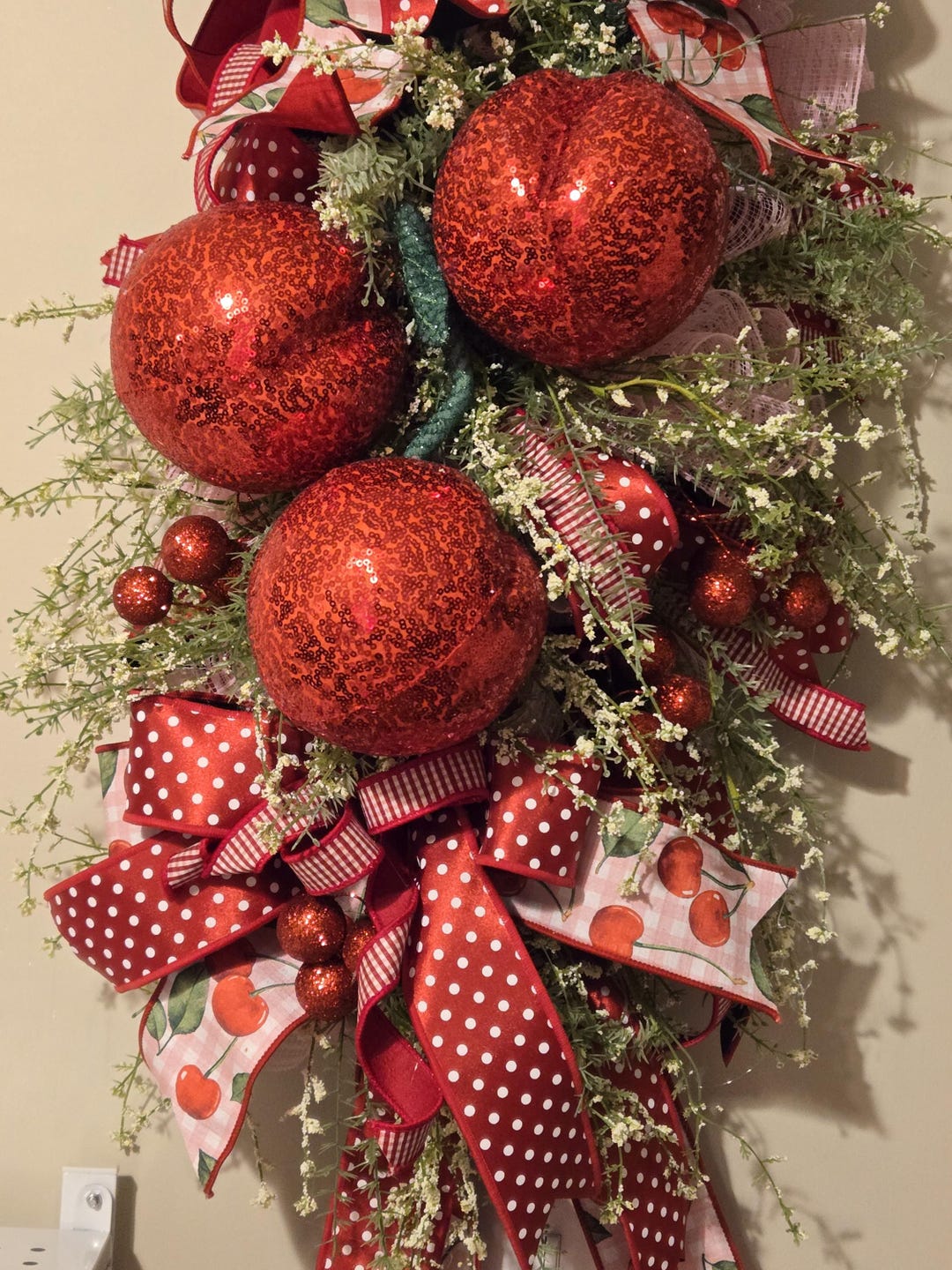 Sweet Cherry Swag Wreath - Etsy