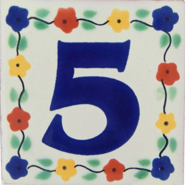 Ceramic Mexican Tile House Numbers - Etsy